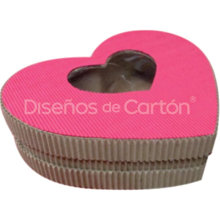 CORAZÓN CORRUGADO CON VENTANA | Diseños de Cartón